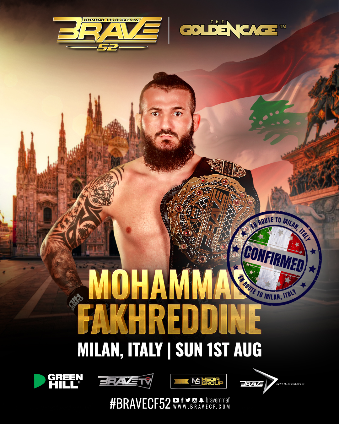 New additions to BRAVE CF 52 in Italy, led by world champ Mohammed ...